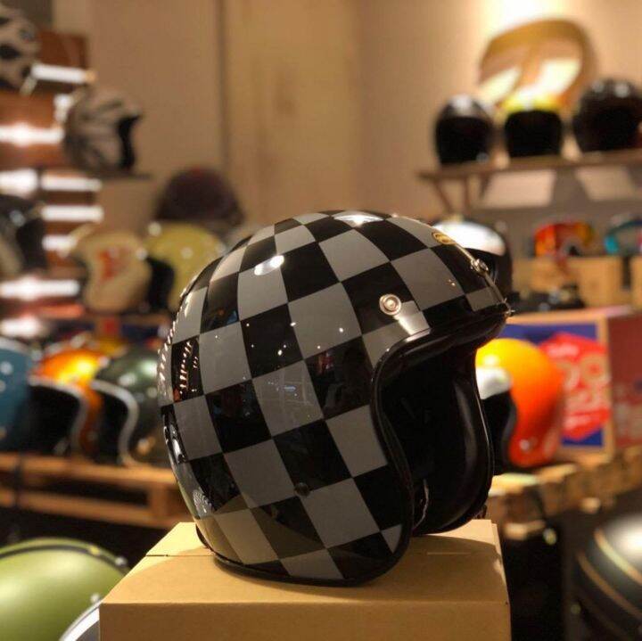 Taiwan Province Penguin seabird helmet plaid racing retro helmet vespa ...