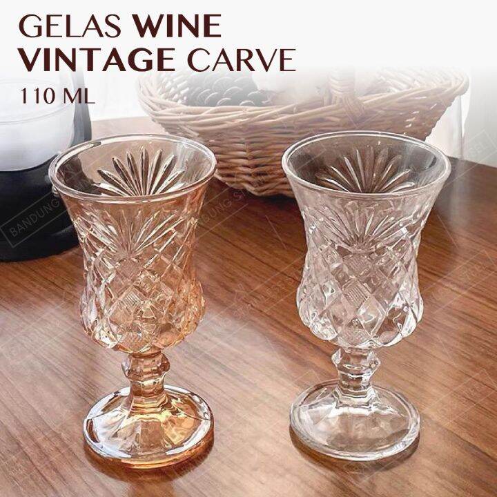 Gelas Kopi Wine 110ml Cangkir Kaca Cafe Teh Susu Cawan Anggur Coffee ...