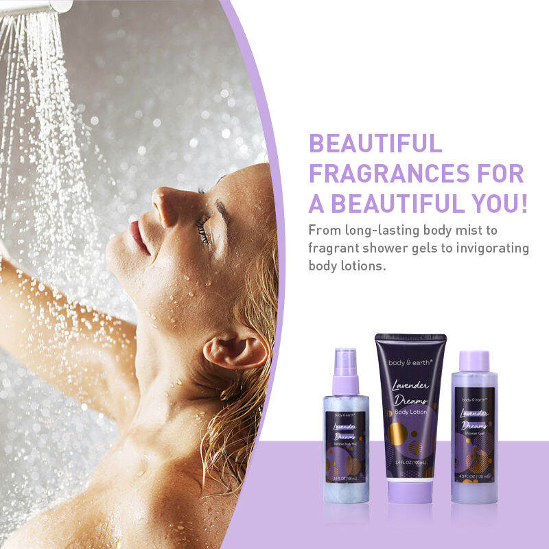 Body & Earth Body Mist & Body Lotion & Shower Gel Gift Set น้ำหอม ชุด ...