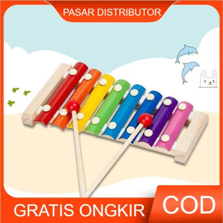 Mainan Edukasi Anak XYLOPHONE TOYS KAYU Maian Alat Musik Kayu Anak ...