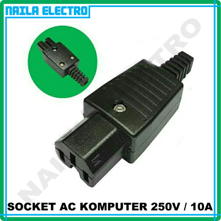 Socket AC Female Computer Colokan Komputer Soket AC Komputer Buntut ...