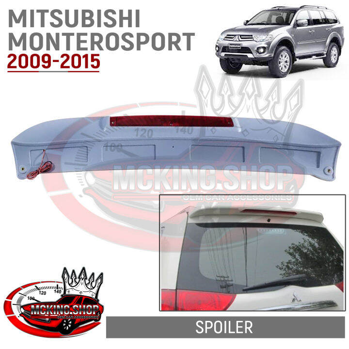 Mitsubishi Montero 2009-2015 Rear Spoiler with Brake Light (Unpainted ...