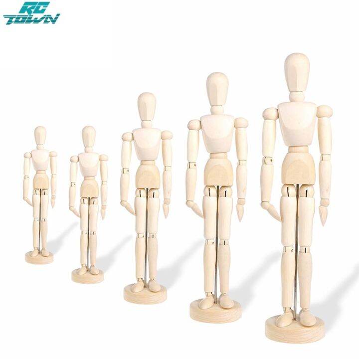 Paint Sketch Wooden Man Model Artist Movable Limbs Doll Art Draw Action ...
