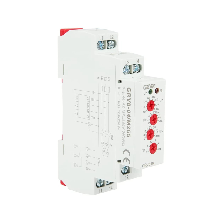 GEYA GRV8-04 M265 3-Phase Voltage Monitoring Relay Phase Sequence Phase Failure Protection ...