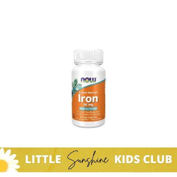 Now Supplements, Iron 36 mg, Double Strength, Non-Constipating ...