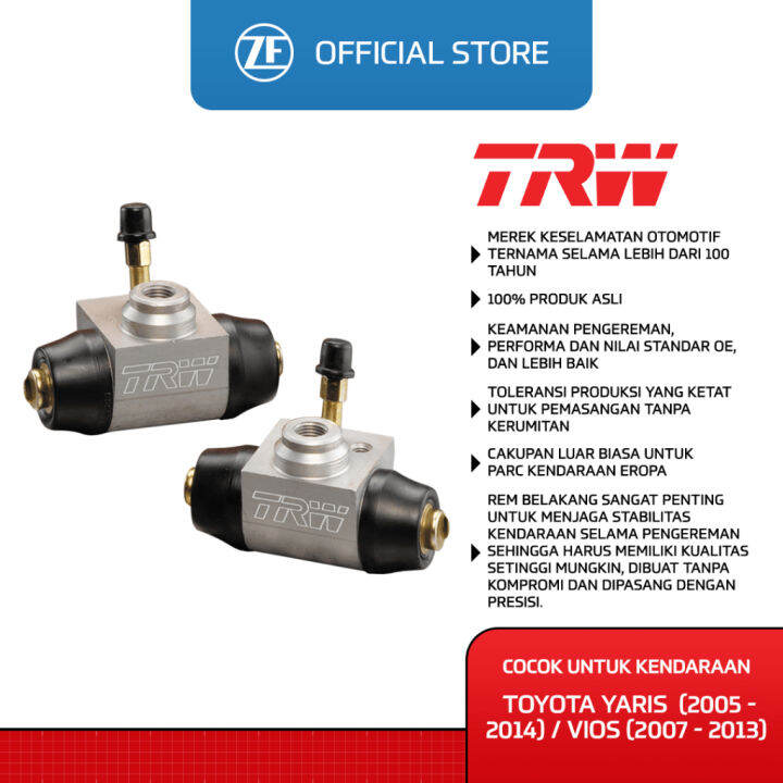 TRW Silinder rem roda belakang Kiri atau Kanan | Toyota Yaris (2005 ...