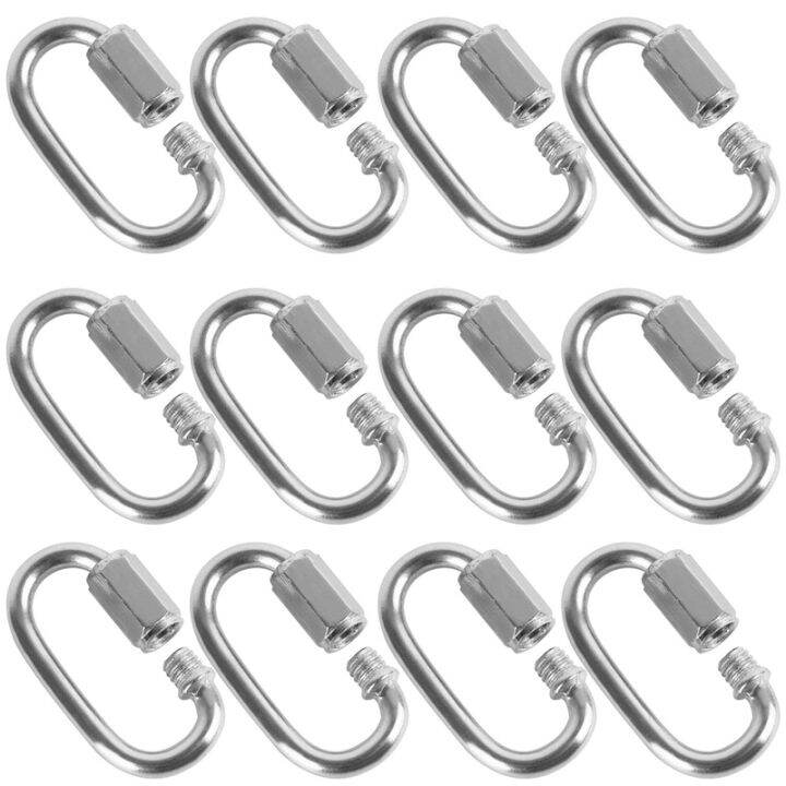 12 Pcs Quick Link M4 4MM Stainless Steel Chain Connector,Heavy Duty D ...