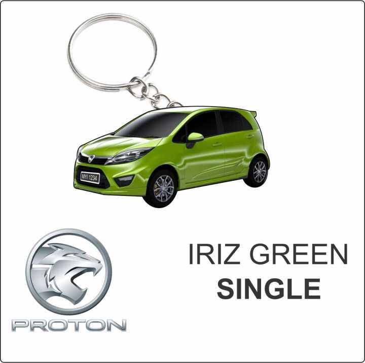 proton Iriz green keychain number plate 2d | Lazada