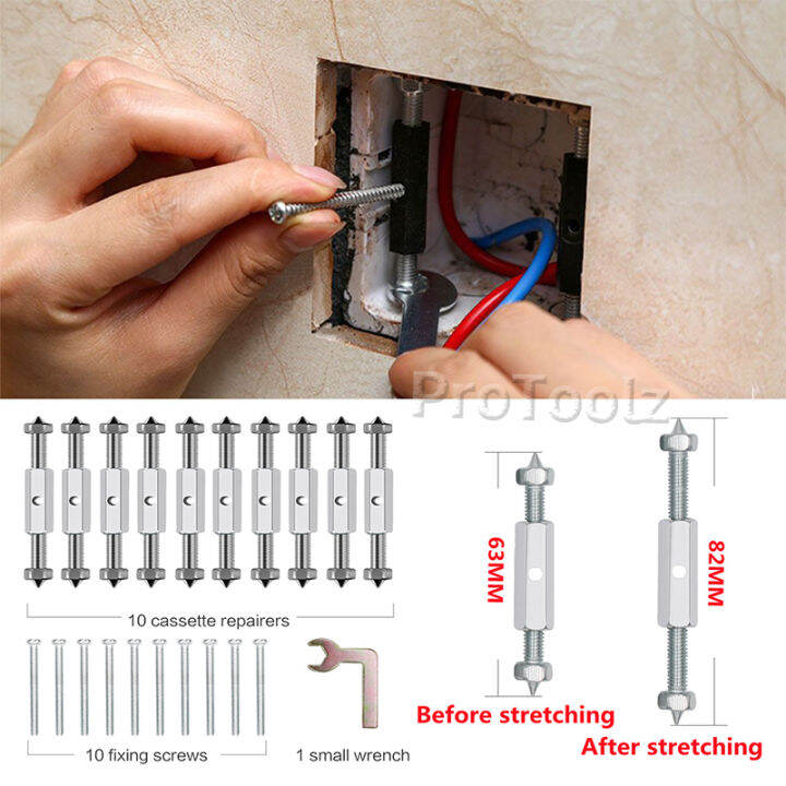 10pcs 86 Type Switch Socket Cassette Screws Support Rod Wall Mount Switch Box Repair Kit | Lazada PH
