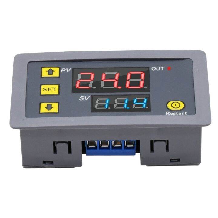 AC 110V 220V 12V Digital Time Delay Relay Dual LED Display Cycle Timer Control Switch Adjustable ...