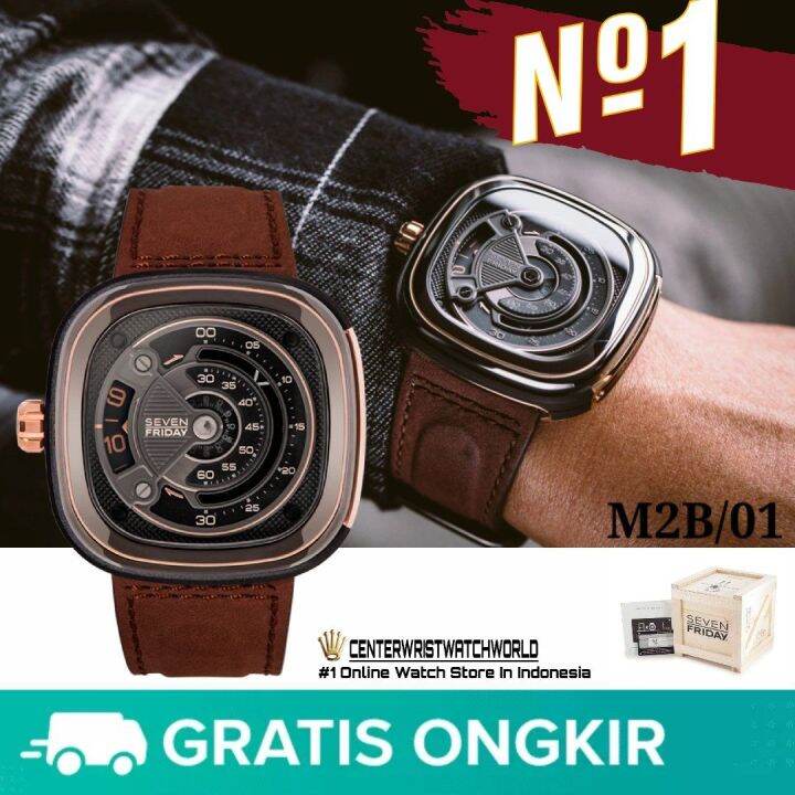 Jam Tangan Pria Merk SevenFriday Automatic Original movement M2B/01 ...