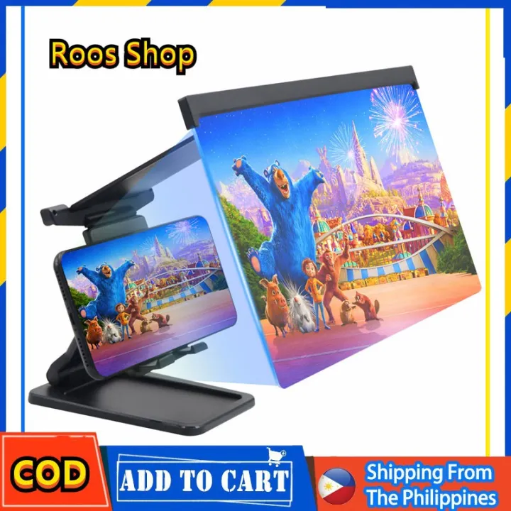 Roos Shop 12 inch HD 2 in 1 Mobile Phone Lift Screen Amplifier ...