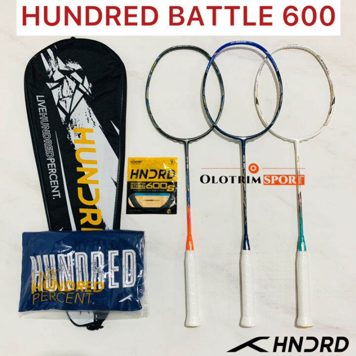 Raket Badminton HUNDRED BATTLE 600 34LBS HDRD Hndrd Original | Lazada ...