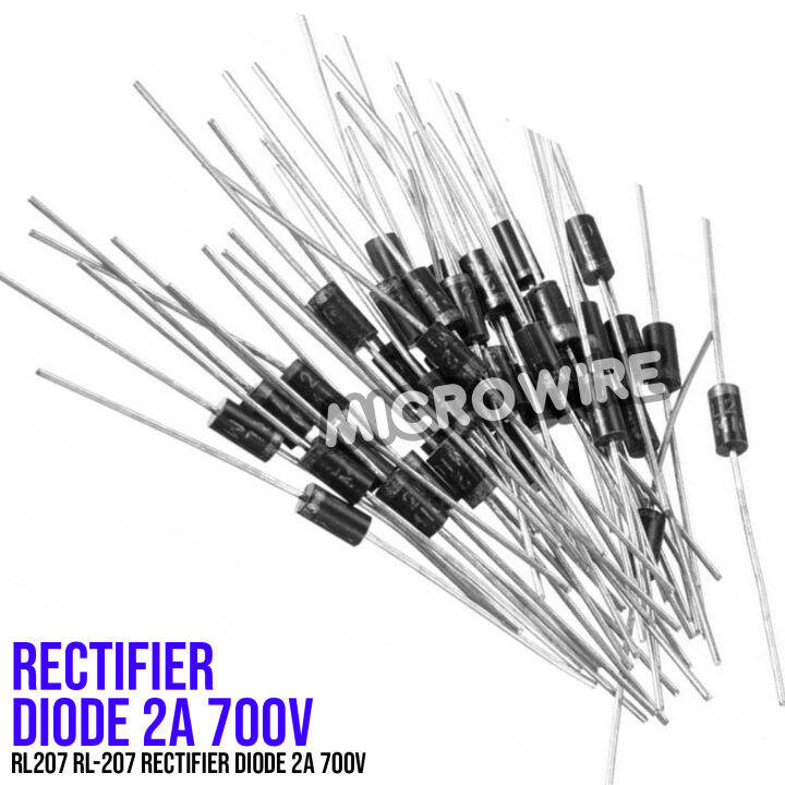100PCS RL207 RL-207 Rectifier Diode 2A 700V | Lazada PH