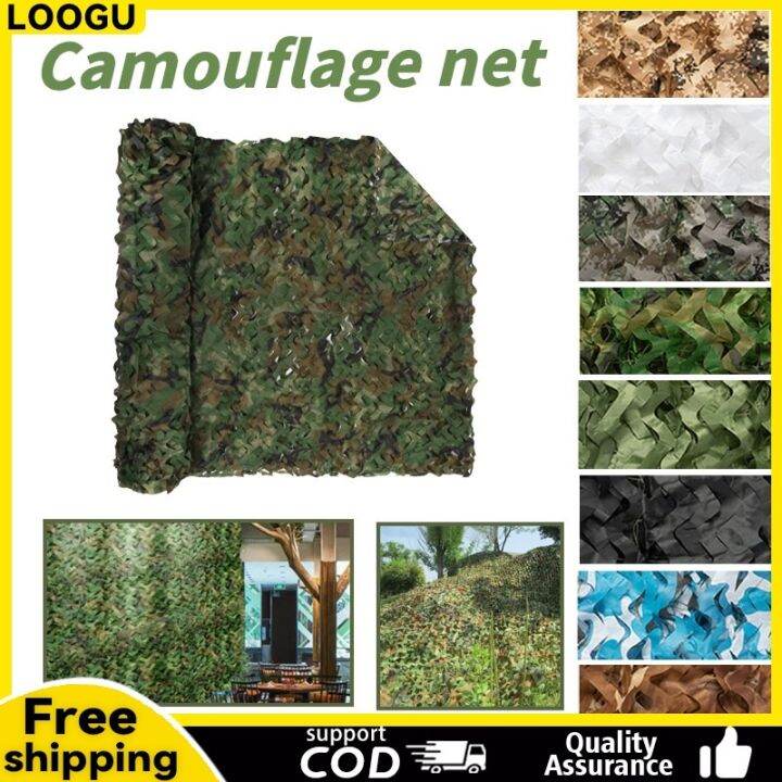 LOOGU COD Local Delivery Woodland Camouflage Net Garden Shade Net Camo ...