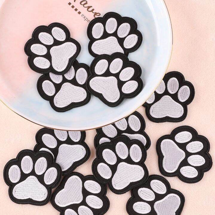 Sticker ủi nhiệt thêu logo hình chân gấu đáng yêu - Miếng vá ủi quần áo N21 | Lazada.vn