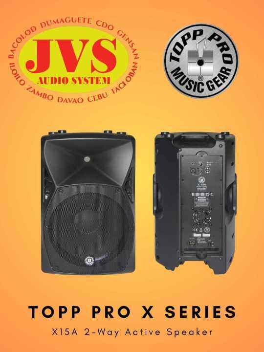 TOPP PRO X15A 2-WAY 15 inch ACTIVE VENTED SPEAKER 800watts peak | Lazada PH