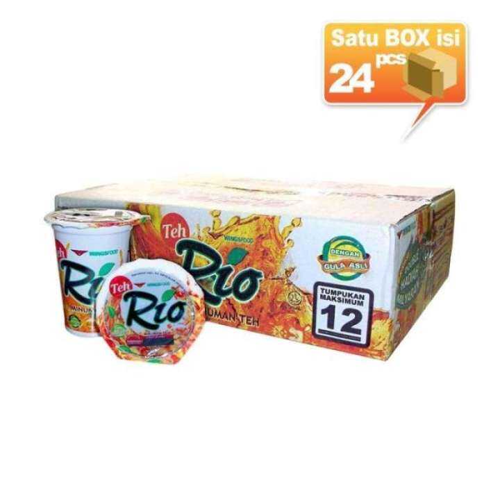 1Dus Teh Rio gula batu Cup 190 Ml - Isi 24 Pcs | Lazada Indonesia