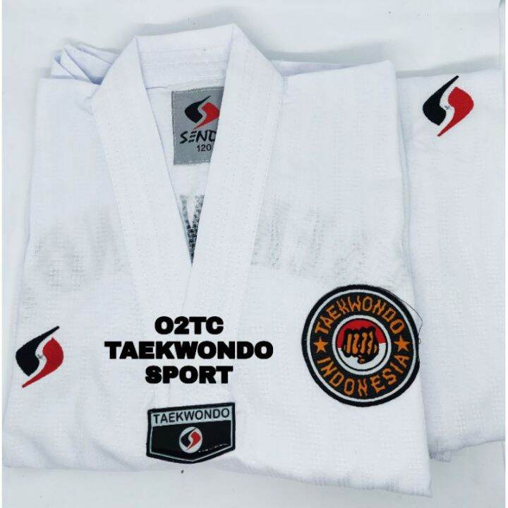 Dobok seragam taekwondo sendy champion kerah putih baju taekwondo ...