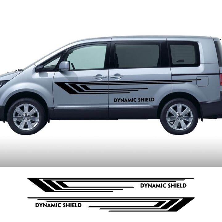 2PCS Car Side Door Hood Line Stickers For Mitsubishi Delica D5 L400 ...