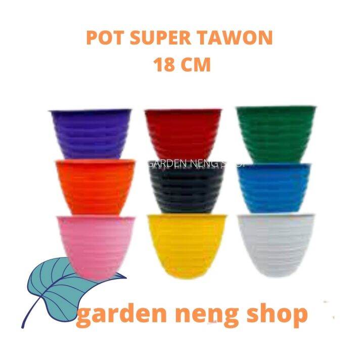Pot Bunga Ukuran 18cm 21cm & 24cm 25 cm Pot Ukuran Sedang Pot Bunga ...
