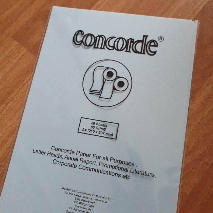 Kertas Concorde A4 90Gr/m2 isi 20lembar - Concorde Paper A4 20 Sheets ...