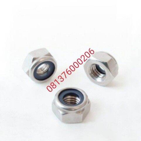 Mur Nylon / Lock Nut M6 Besi / Galvanis / Putih | Lazada Indonesia
