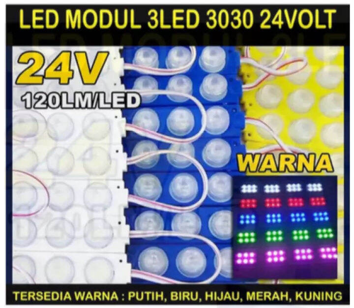 Lampu LED Module 3 Watt 24volt / LED Modul 3 Mata Besar 3W 24V ( Untuk ...