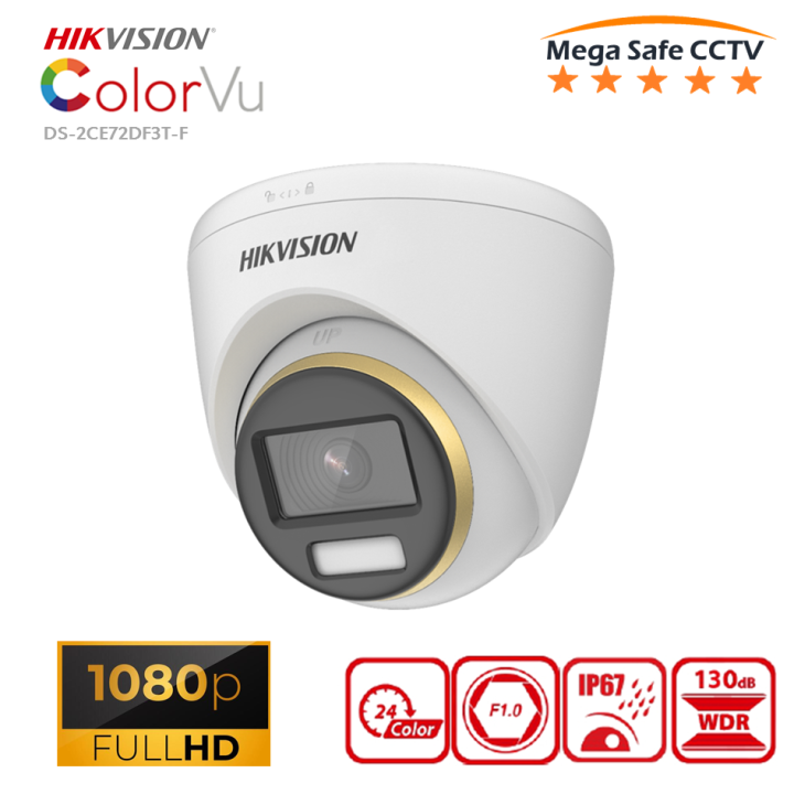 HIKVISION ColorVu 4 in1 2MP Outdoor Analog CCTV Camera 24/7 Full Time ...