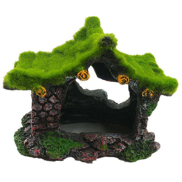 Aquarium Decoration House Resin Hollow Hiding House, Beta Fish Log ...