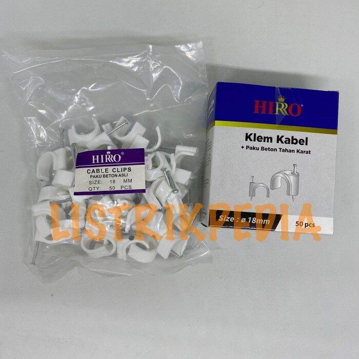 Lagi Promo Klem Kabel 18 mm / Cable Clip HIRO klem untuk pipa 5/8 ...