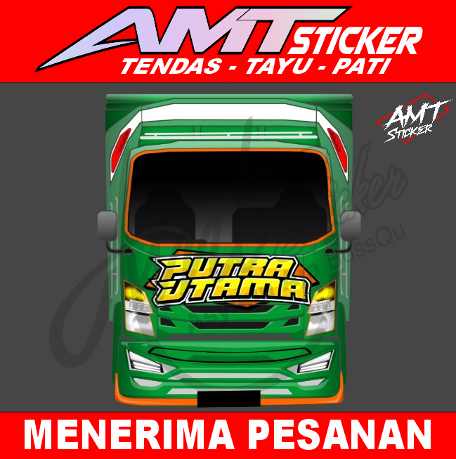 Stiker Kabin Depan Truk Elf NMR - Stiker Truk Giga - Bisa Custom ...