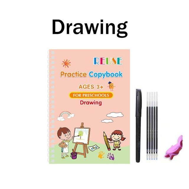 Reusable Copybook Learning Math English 3D Calligraphy Book Numbers 0 ...