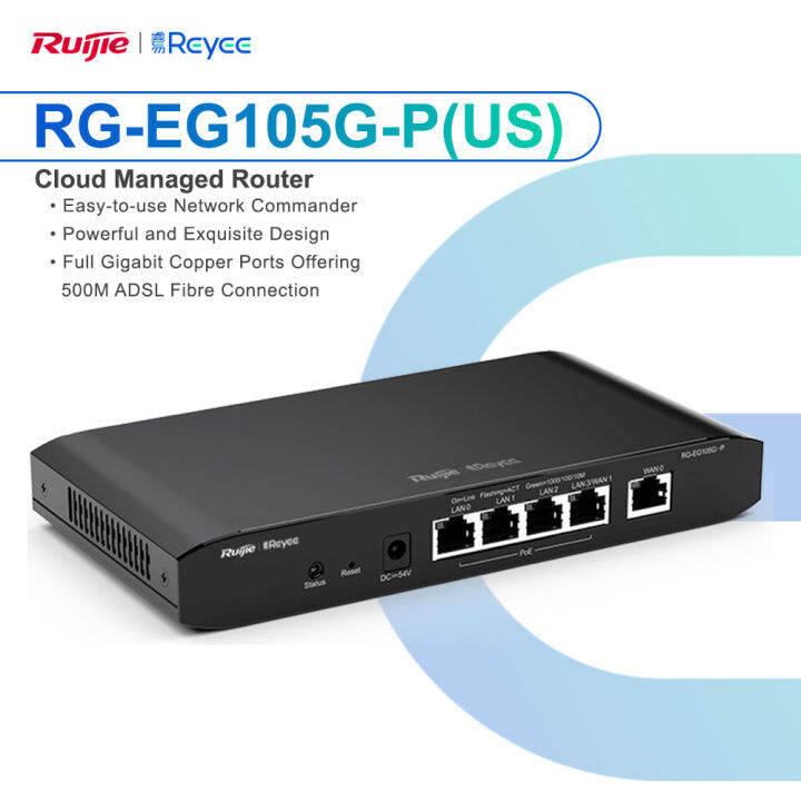 Reyee RG-EG105G-P | 5-Port Gigabit Cloud Managed router, 5 Gigabit Ethernet connection Ports ...