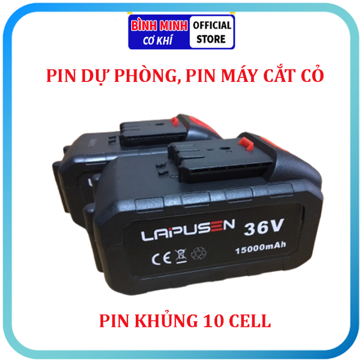 Pin máy cắt cỏ cầm tay dùng pin LAPUSEN 36V, pin khủng công nghệ Đức ...