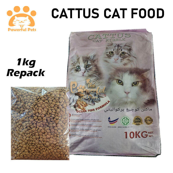 Cattus Cat Food Ocean Fish Formula Makanan Kucing Repack 1kg | Lazada