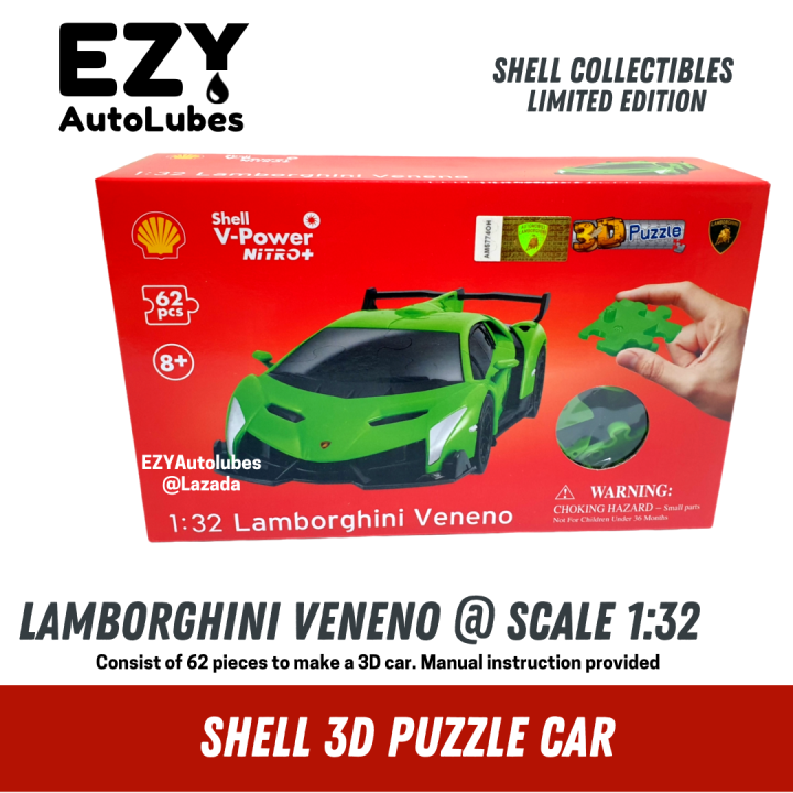 Shell V-Power Nitro - Lamborghini Veneno 3D Puzzle Toy Car 1:32 (Shell ...