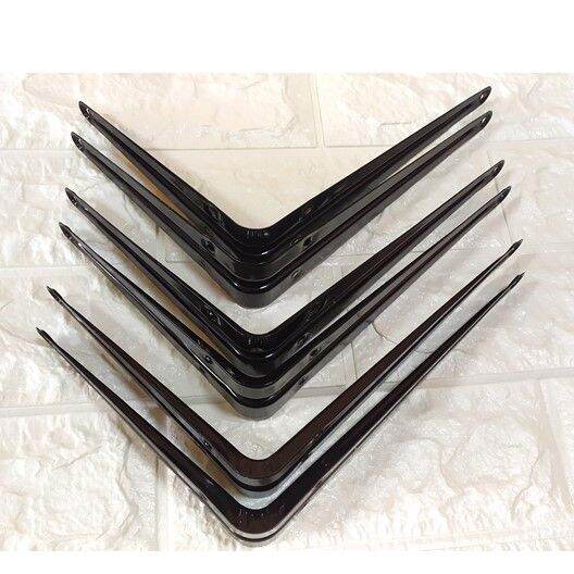 Wall Bracket L Shape Support Color Black 2pcs 90-degree Angle Space ...