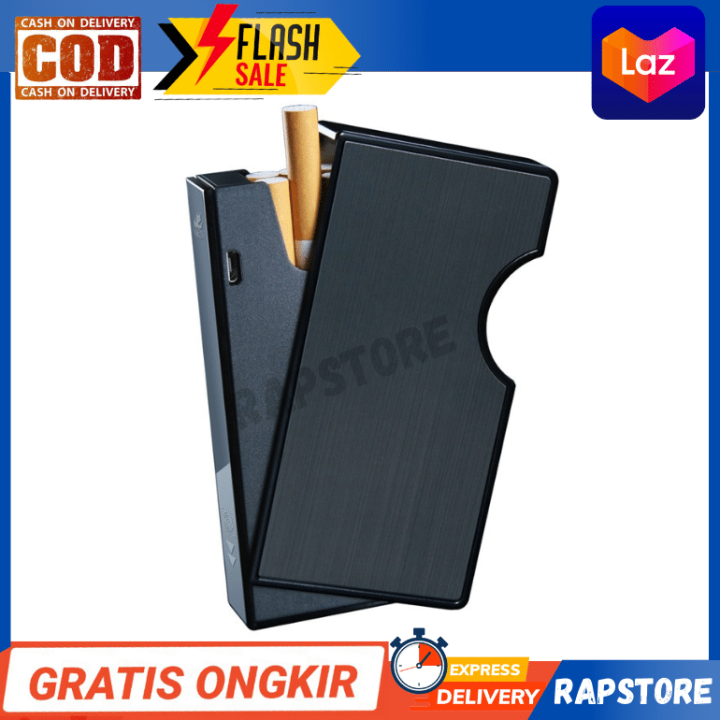 Kotak Rokok 20 Slot dengan Korek Elektrik / Kotak Rokok Waterproof ...