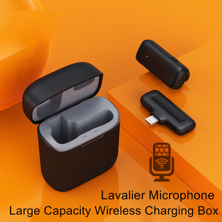 Wireless Lapel Microphone Lavalier Mic Noise Reduction Live Interview ...