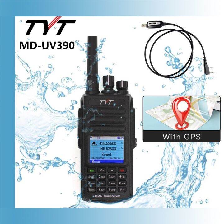 การเข้ารหัส AES256แบบ MD-UV390 TYT ใหม่ UV380เครื่องมือรับส่งวิทยุมือถือ DMR Vhf/uhf Dual Band ...