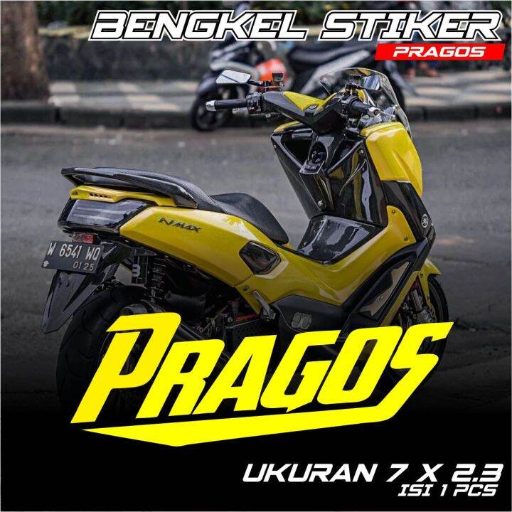 Stiker Motor Viral Keren PRAGOS Cutting 3D Timbul Sticker Aksesoris ...