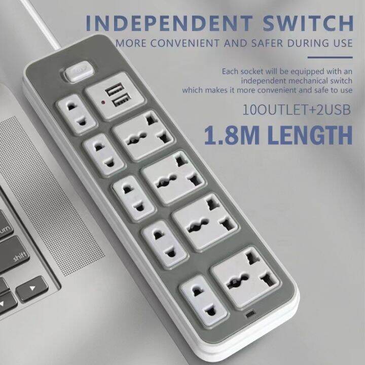 Als Multi Function Socket Extension Outlet Socket Power Sockets Strip With 9 Power Socket 2