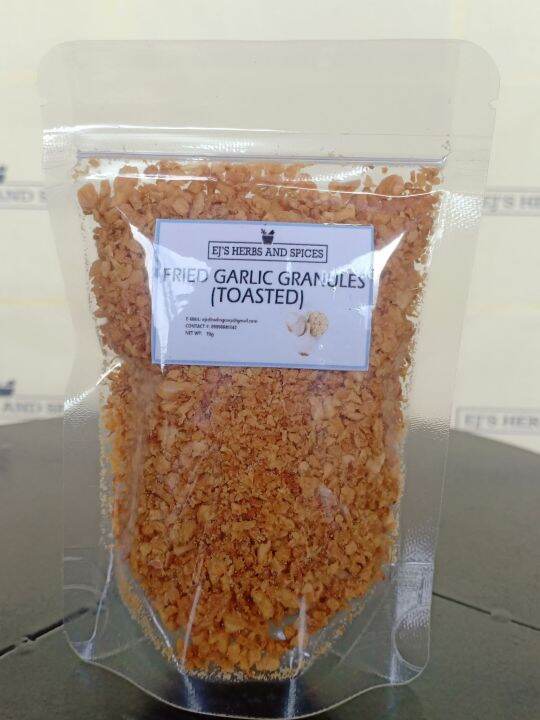 EJ's Herbs and Spices FRIED GARLIC GRANULES (TOASTED) 70g in Resealable ...