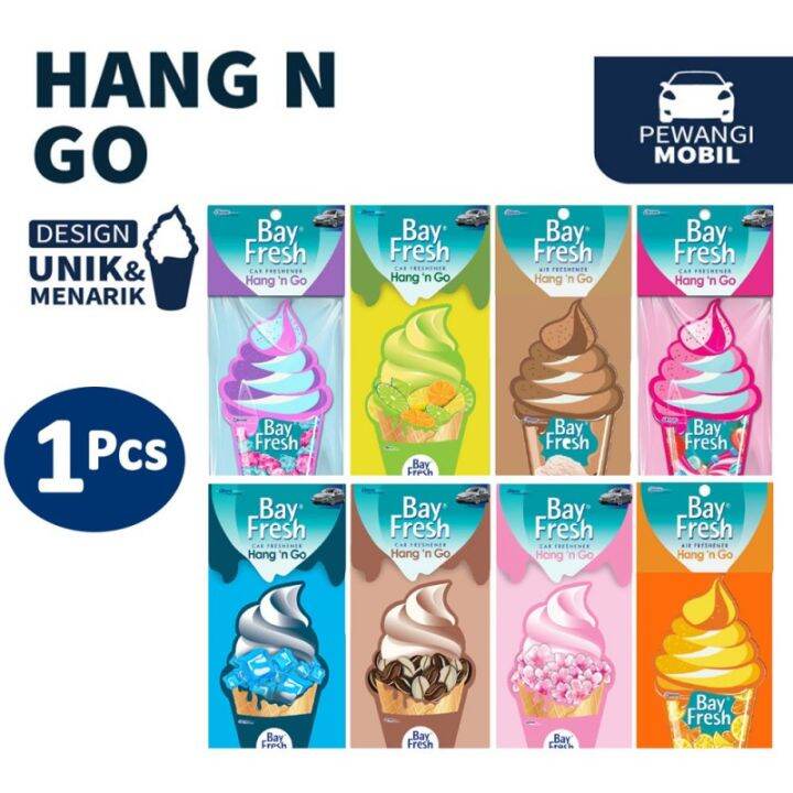 PARFUM PEWANGI INTERIOR MOBIL BAYFRESH HANG N GO AIR FRESHENER MODEL ...