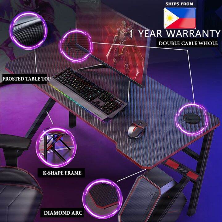 【Ready Stock】 Carbon Matt Gaming TablePC TableE-Sport DeskStudy ...