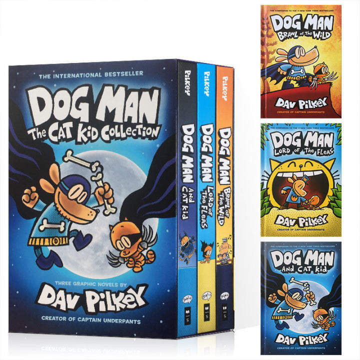 milumilu 3pcs Dog Man: The Cat Kid Collection Dav Pilkey Children's ...