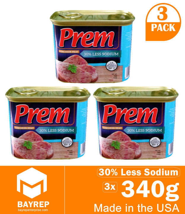 Prem Luncheon Meat | 30% Less Sodium, 3 Pack, 340g Each | Lazada PH