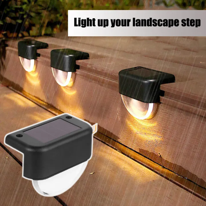 LED Solar Step Light Path Stair Outdoor Waterproof Wall Light Garden ...