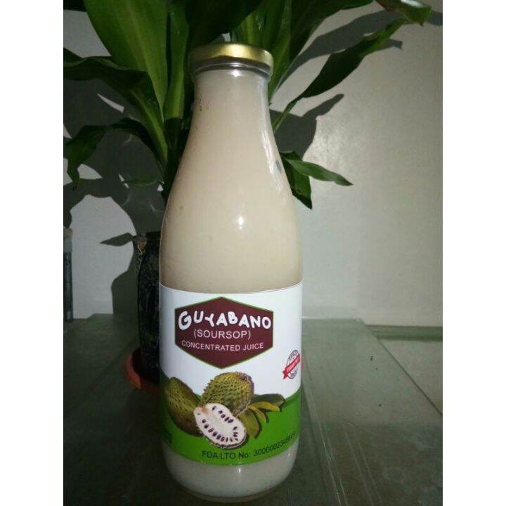 SUGAR FREE 1 liter(1000ml)Guyabano puree Guyabano concentrated juice ...